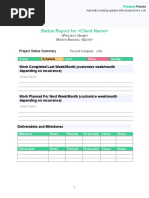 Department Status Report Template | PDF