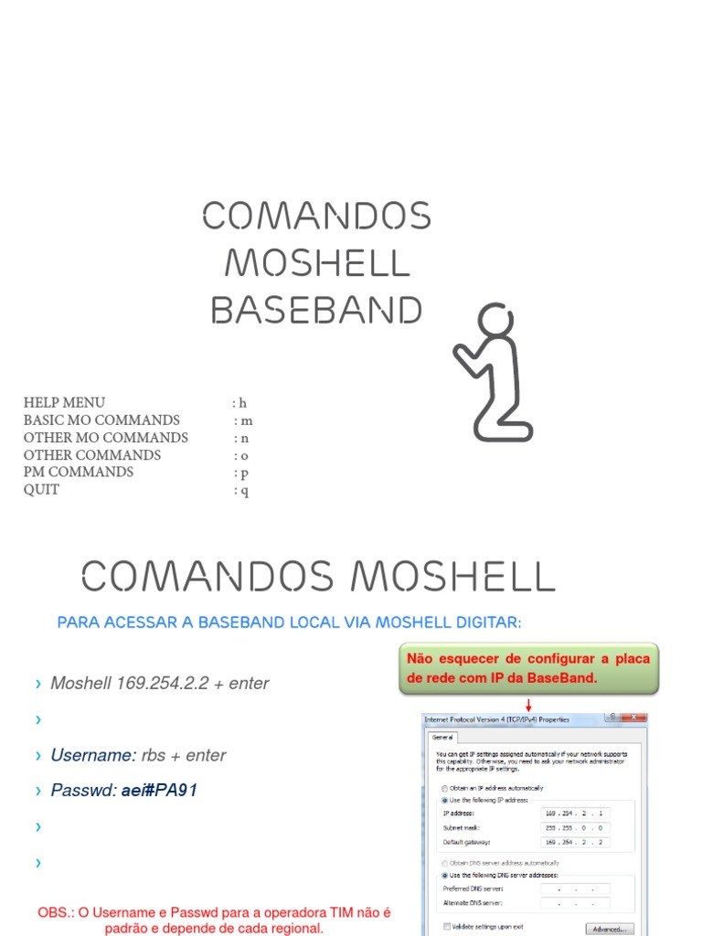 Comandos Moshell BaseBand | PDF | Redes de computadores | Programas