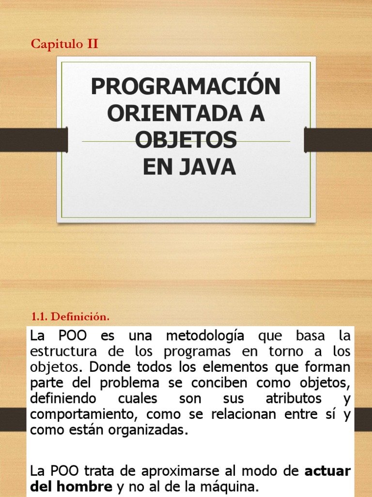 Elementos de POO en Java | PDF | Objeto (informática) | Programación ...
