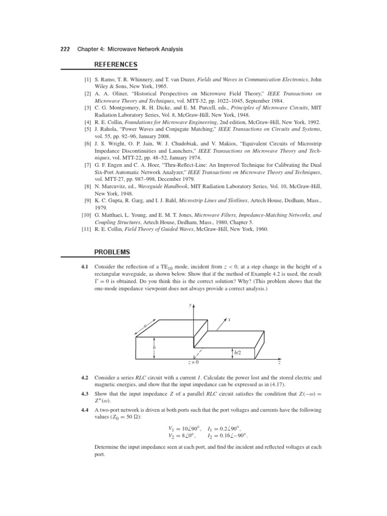Chapter 4: Microwave Network Analysis | PDF | Telecommunications Engineering | Force