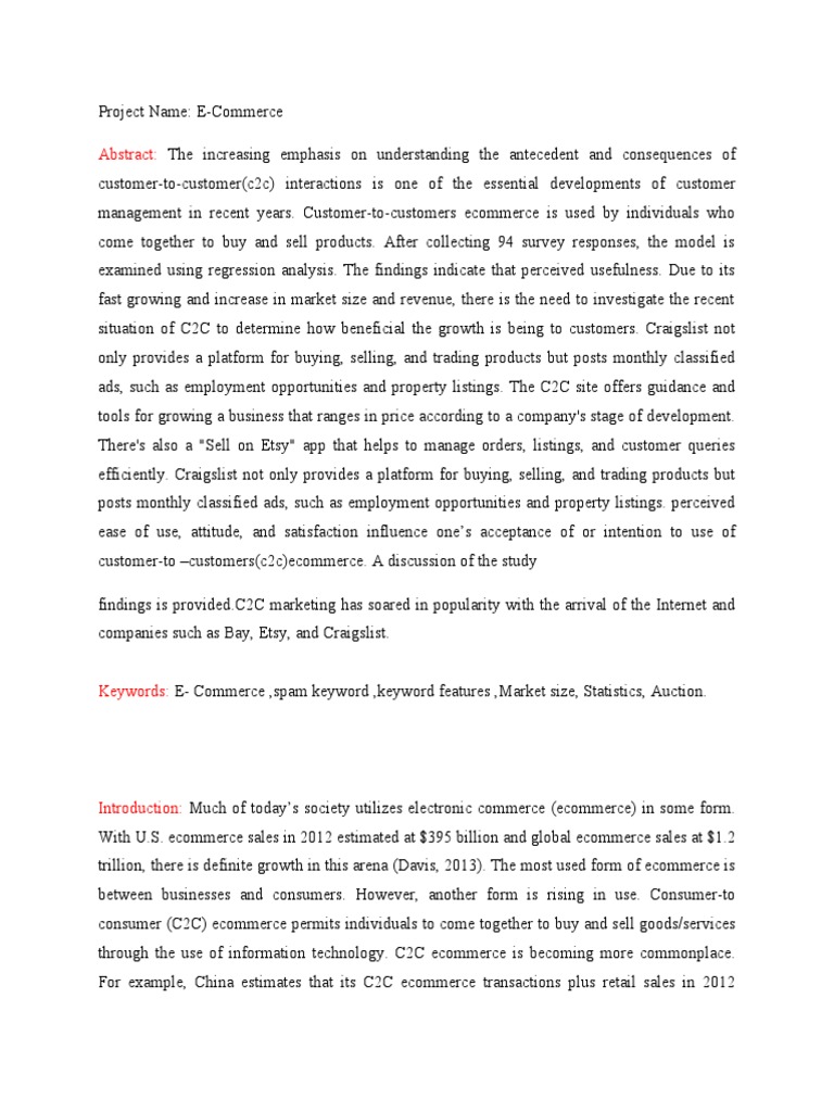 MIS Report | Download Free PDF | E Bay | E Commerce