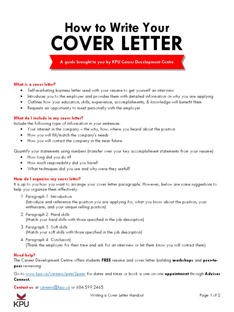 (COVER LETTER 1) Cover Letter Basics | PDF | Paragraph | Résumé