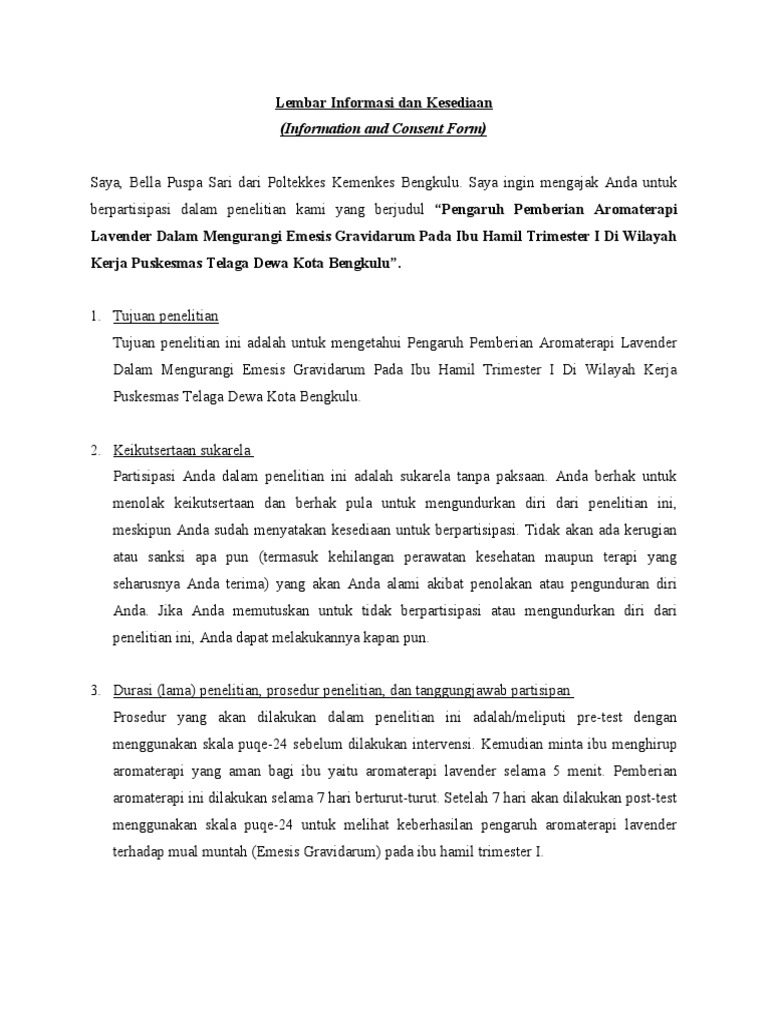 Inform Consent | PDF