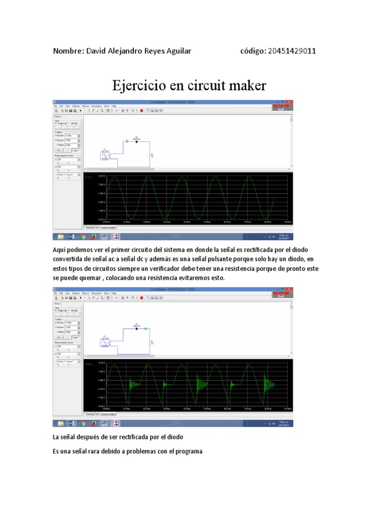Ejercicio en Circuit Maker | PDF