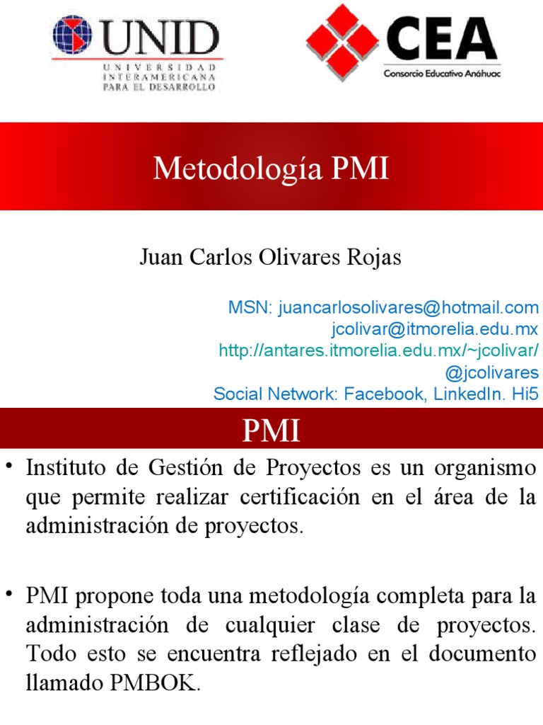 Guía de Metodología PMI para Proyectos | PDF | Gestión de proyectos ...
