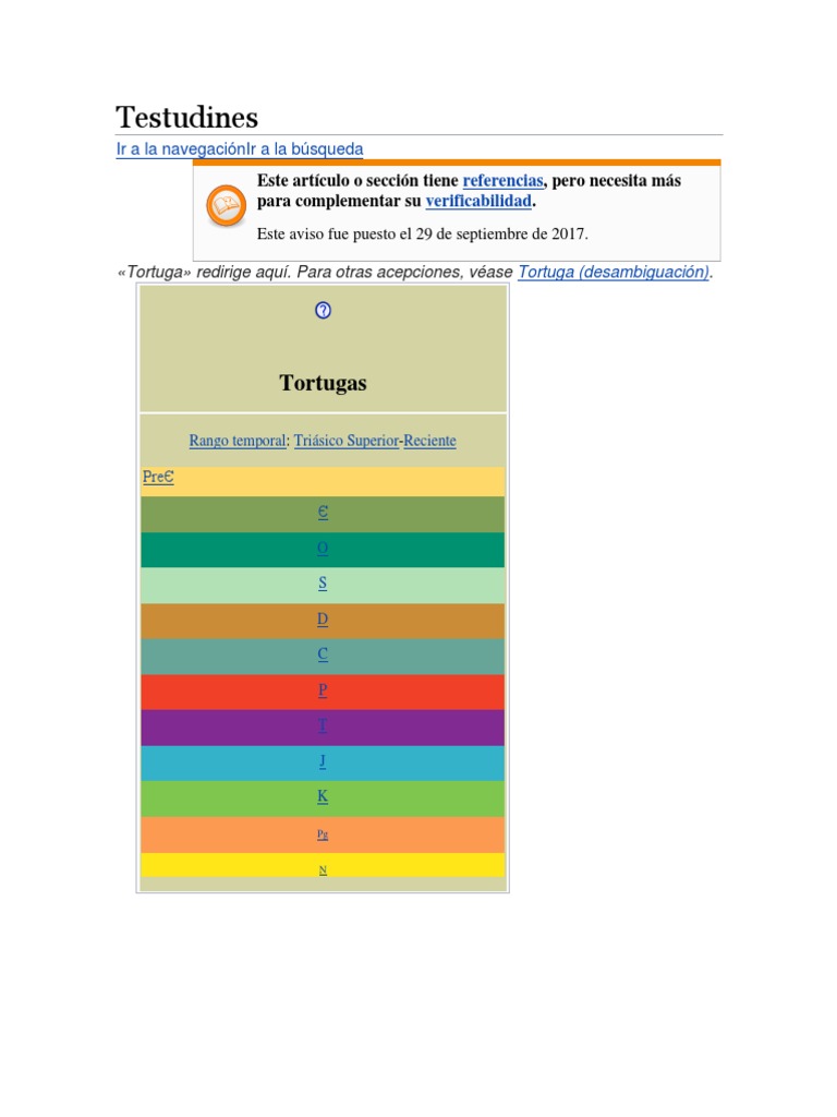 Testudines | PDF | Tortuga | Anatomía