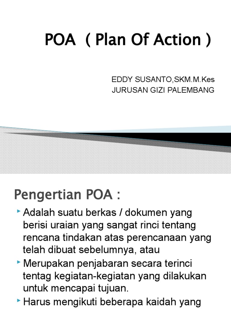 POA (Plan of Action) Gizi | PDF
