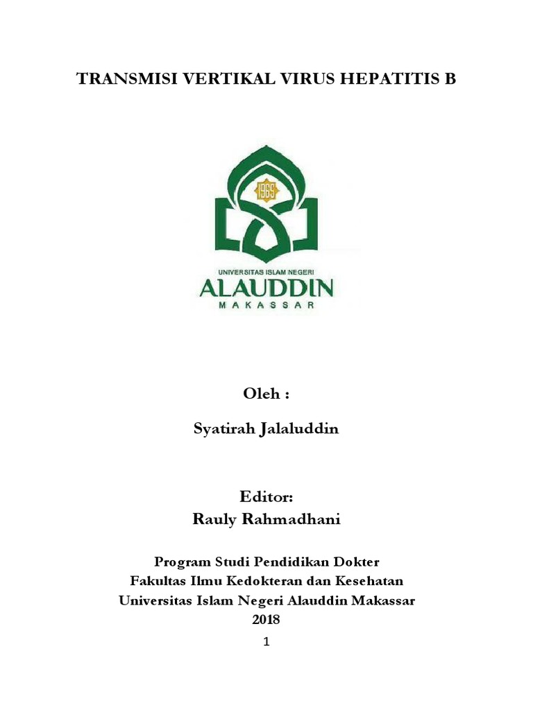 Buku Transmisi Vertikal Virus Hepatitis B | PDF