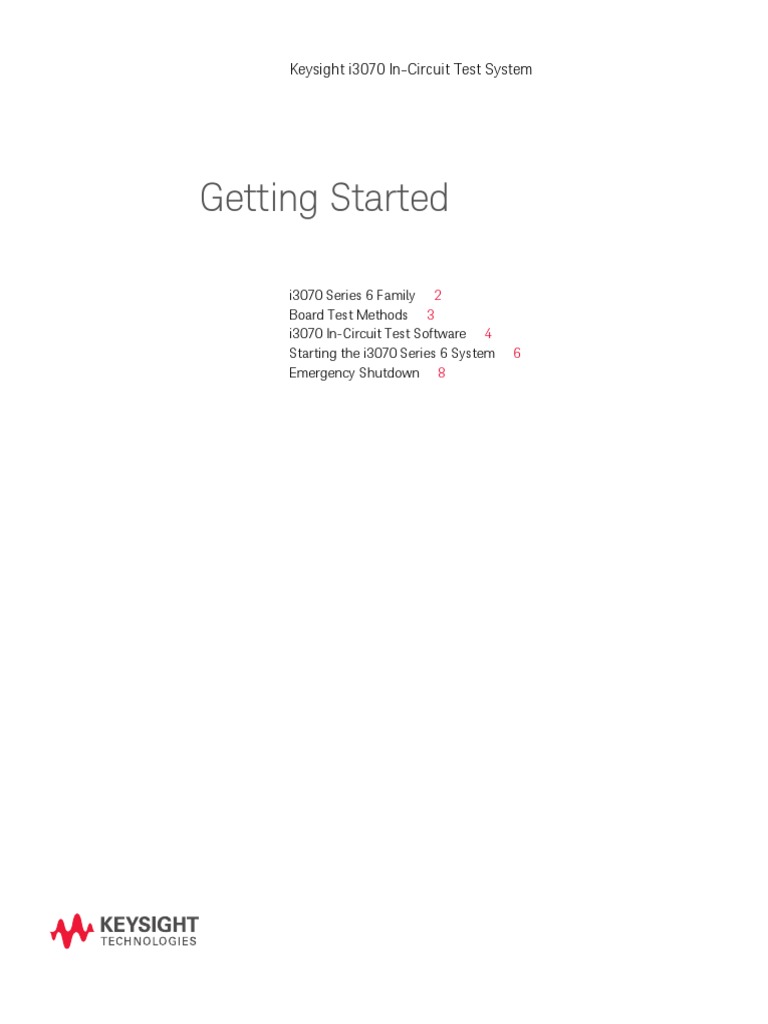Getting Started: Keysight I3070 In-Circuit Test System | PDF ...