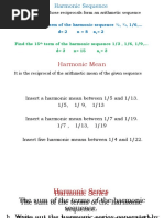 A Harmonic Sequence | PDF | Series (Mathematics) | Sequence