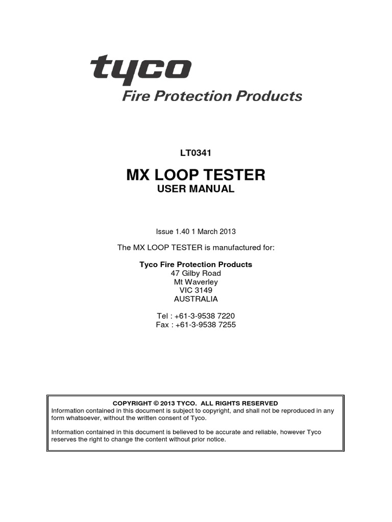 MX Loop Tester: User Manual | PDF | Mains Electricity | Electrical ...