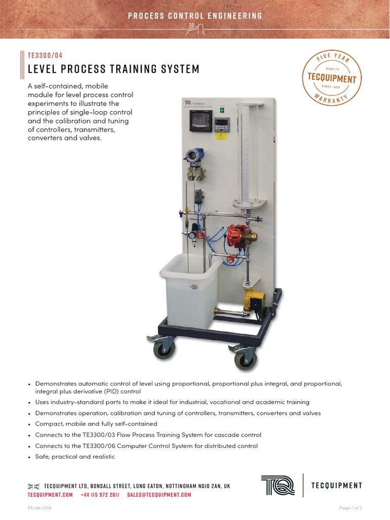 Level Process Training System | PDF | Process Control | Instrumentation