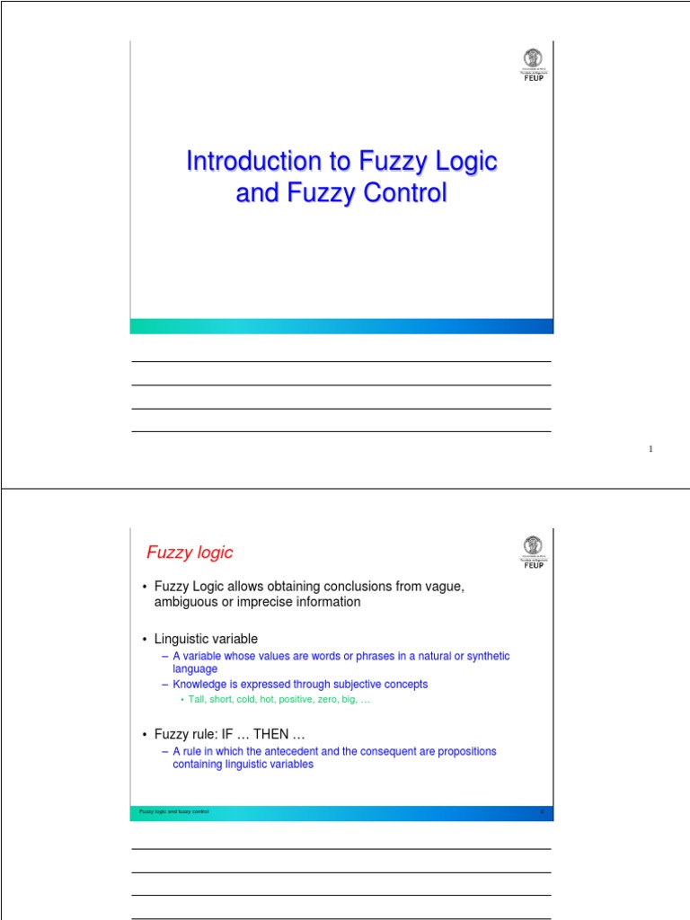 Introduction To Fuzzy Logic and Fuzzy Control | PDF | Fuzzy Logic | Logic