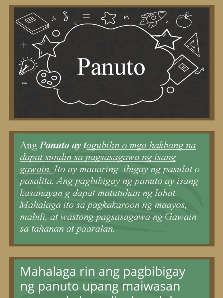 1 Panuto | PDF