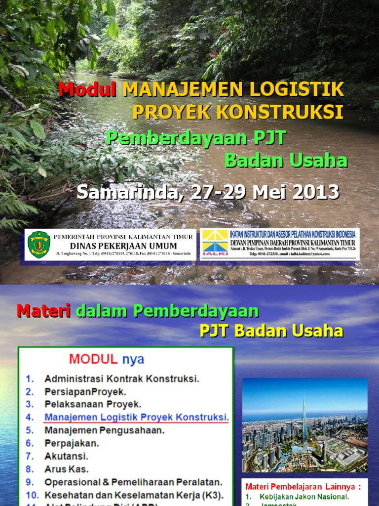 Manajemen Logistik Proyek Konstruksi | PDF