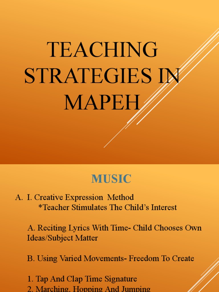 Teaching Strategies in Mapeh | PDF | Music Education | Teachers