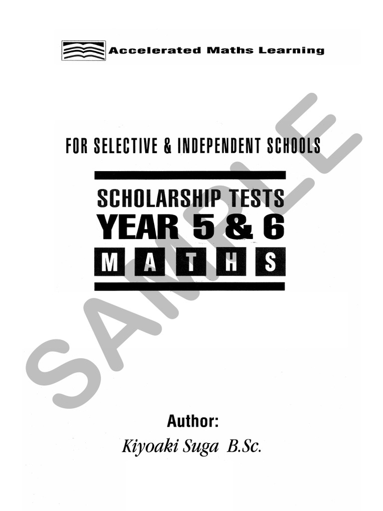 SAMPLE Scholarship Tests Year 5 6 | PDF