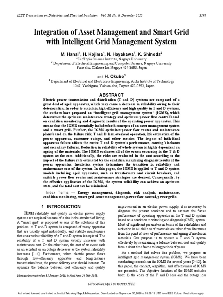 Minggu Ke-1 Paper IGMS | PDF | Reliability Engineering | Electric Power Transmission