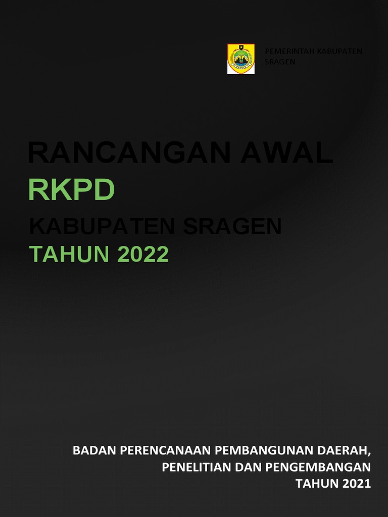 Cover Ranwal RKPD Tahun 2022-1 | PDF