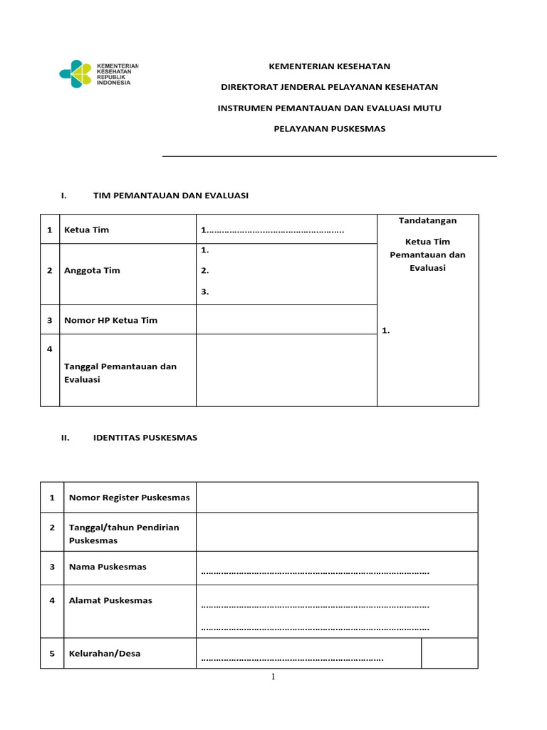 Instrumen Monev | PDF