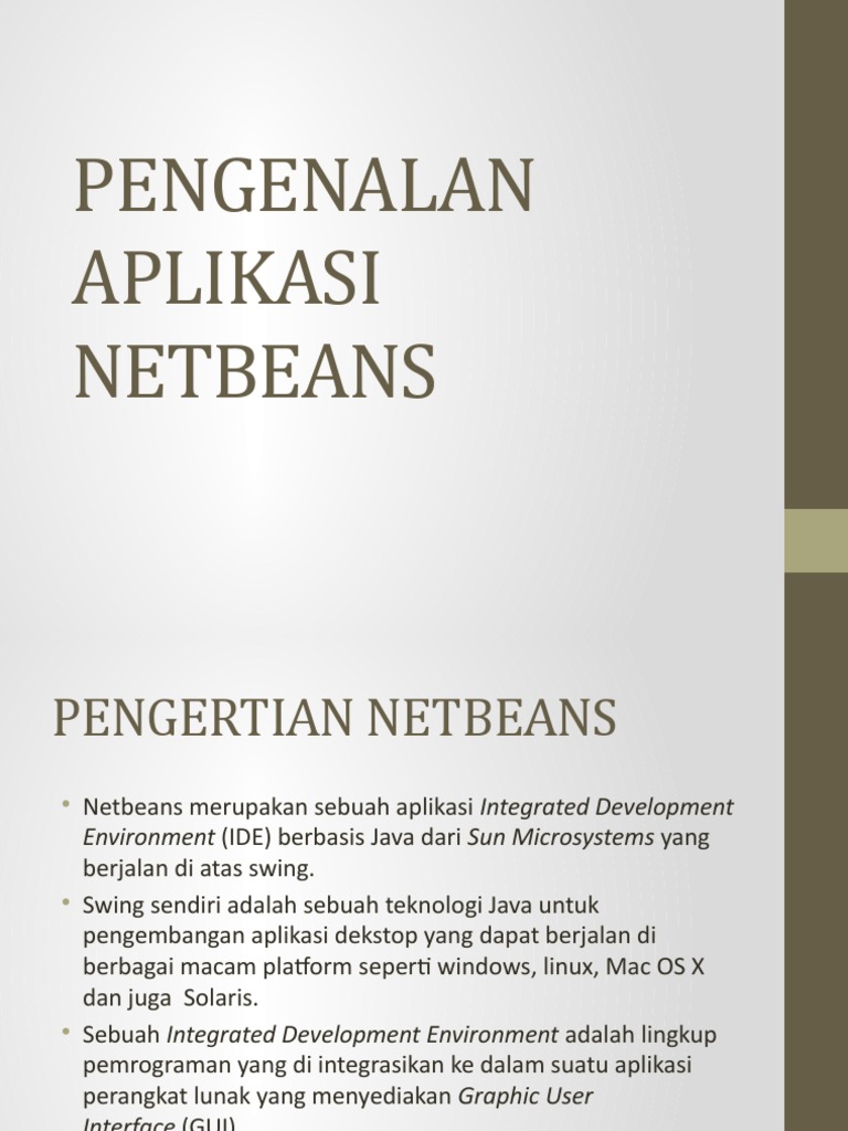 Pengenalan dan Sejarah NetBeans IDE | PDF | Seni | Komputer