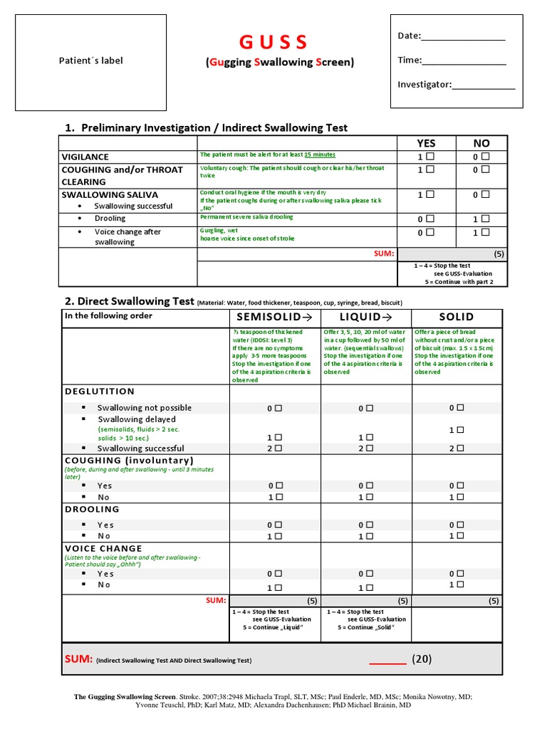 Guss Form | PDF | Diseases And Disorders | Medicine
