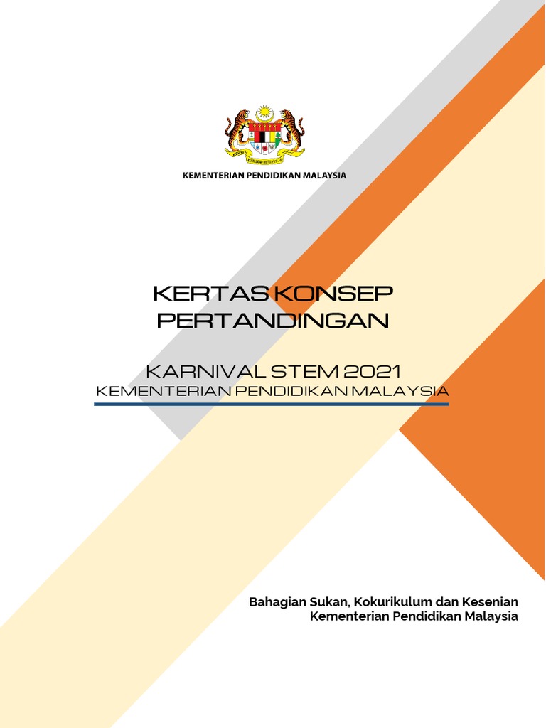 Kertas Konsep Pertandingan Karnival Stem KPM 2021 | PDF