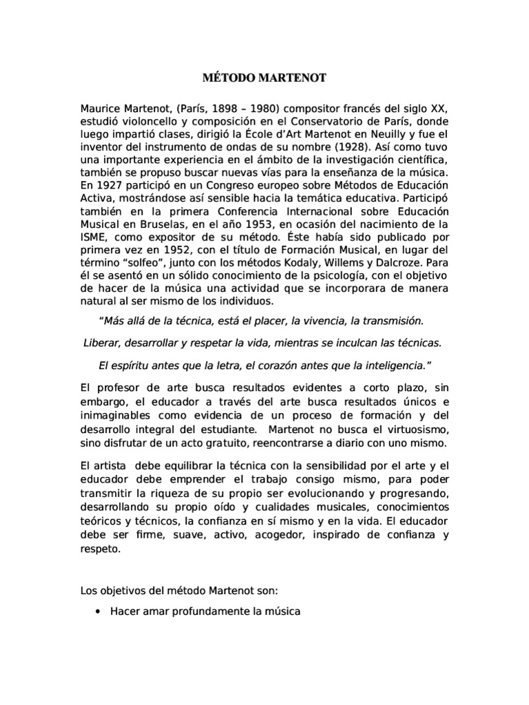 Metodo Martenot | PDF | Ritmo | Musicología