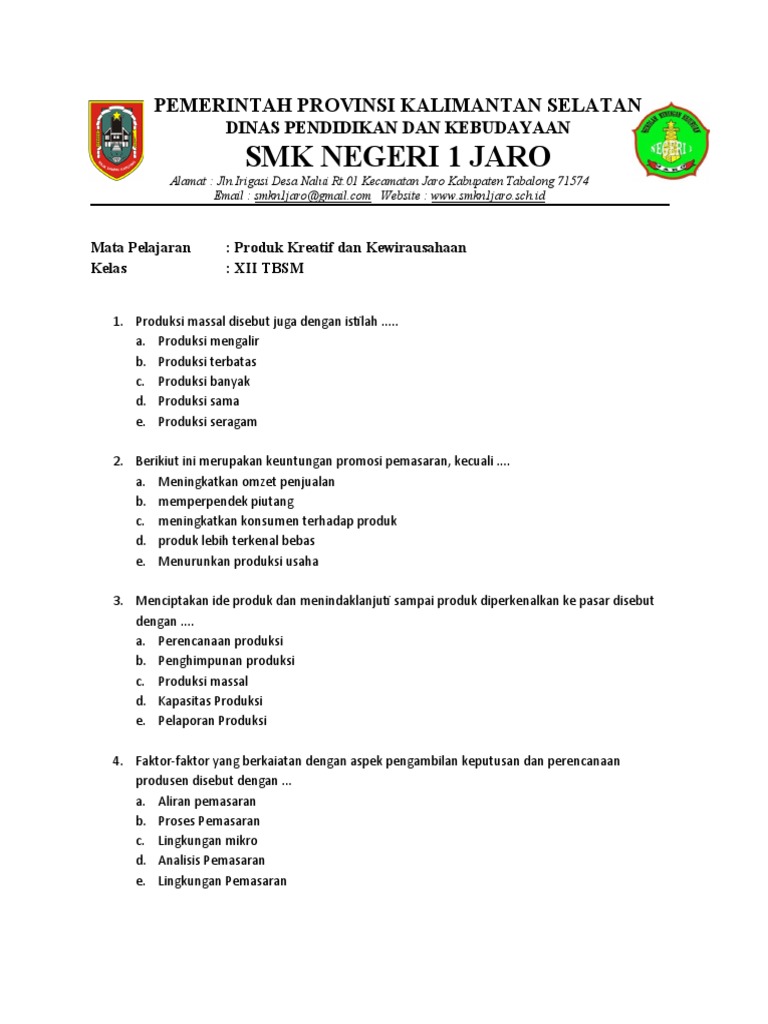 Soal Sasis Dan Kwu 2021 | PDF