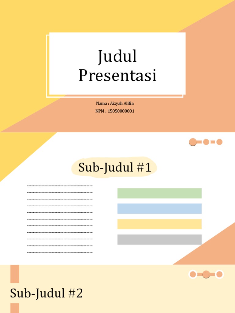 Judul Presentasi: Nama: Aizyah Alifia NPM: 15050000001 | PDF | Bisnis
