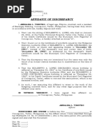Gender - Affidavit of Discrepancy | PDF