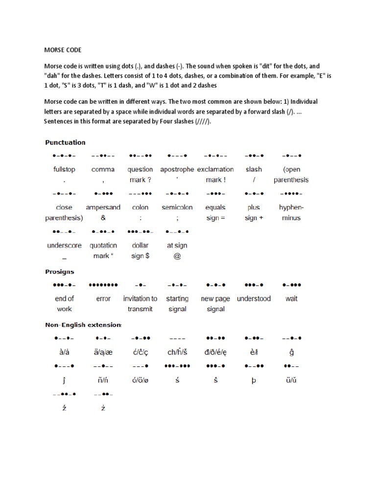 Morse Code | PDF
