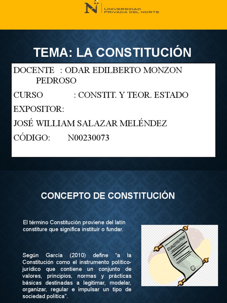 Diapositiva - Constitucion | PDF | Constitución | Estado (política)