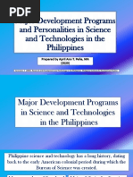 Major Development Programs and Personalities in Science and ...
