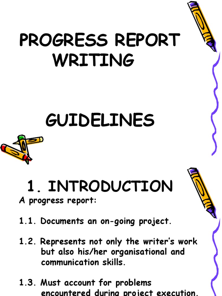 Progress Report Writing Guidelines | PDF | Business | Cognition