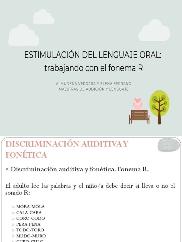 Estimulacion Del Lenguaje Fonema R | PDF