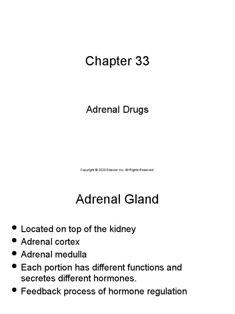 Chapter 33 Adrenal Drugs | PDF | Adrenal Gland | Corticosteroid