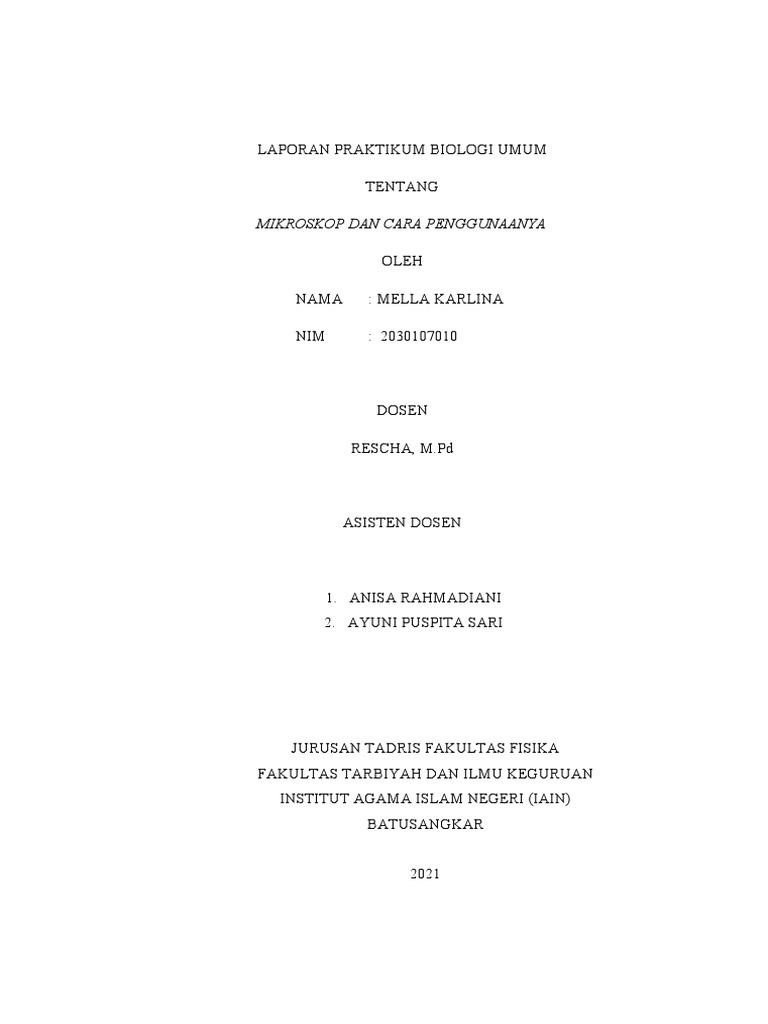 Empulur Ubi Kayu dalam Mikroskop | PDF
