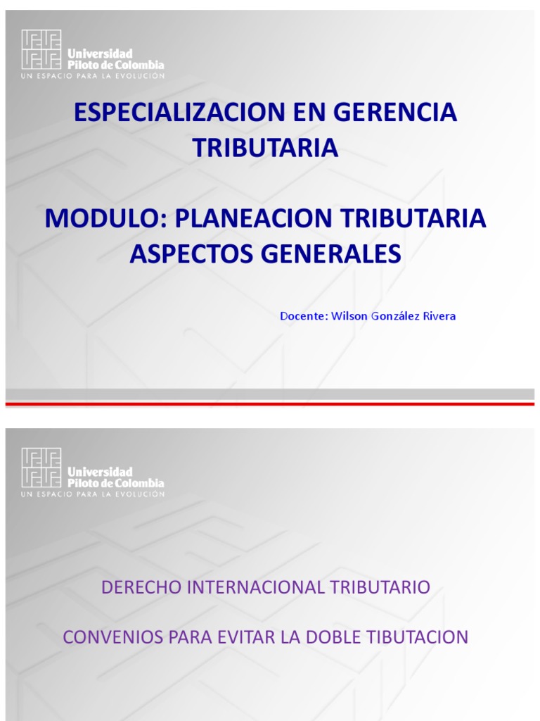 Convenios para Evitar la Doble Tributación Internacional: Análisis de ...