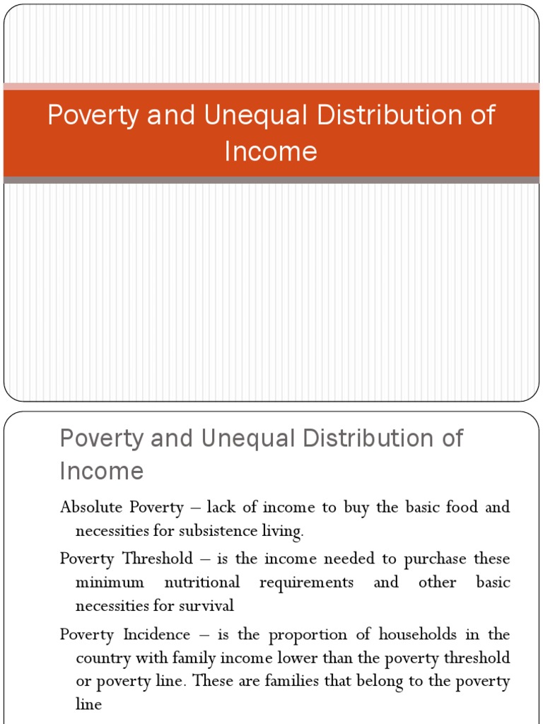Poverty and Unequal Disctribution of Income | PDF | Gini Coefficient ...