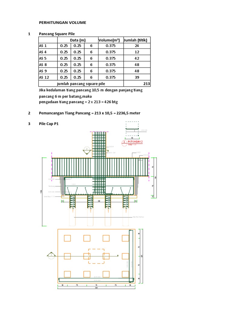 Calculation of Volumes for Foundation Components of a Structural ...