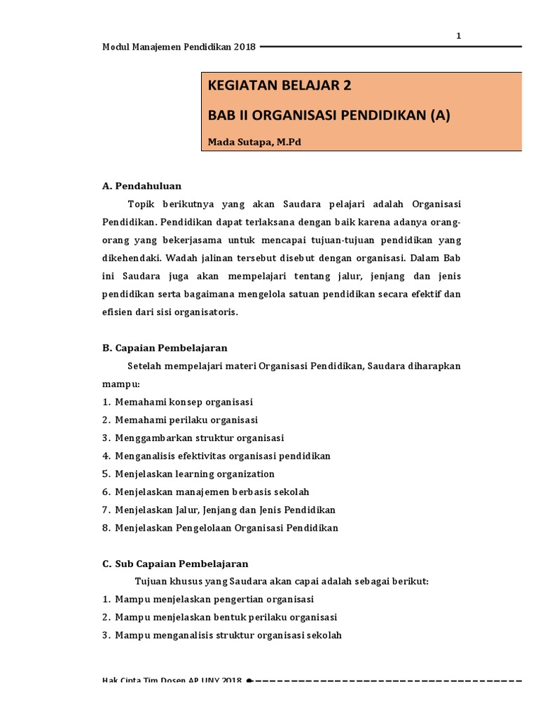 Dua Bagian Organisasi Menurut Thompson | PDF
