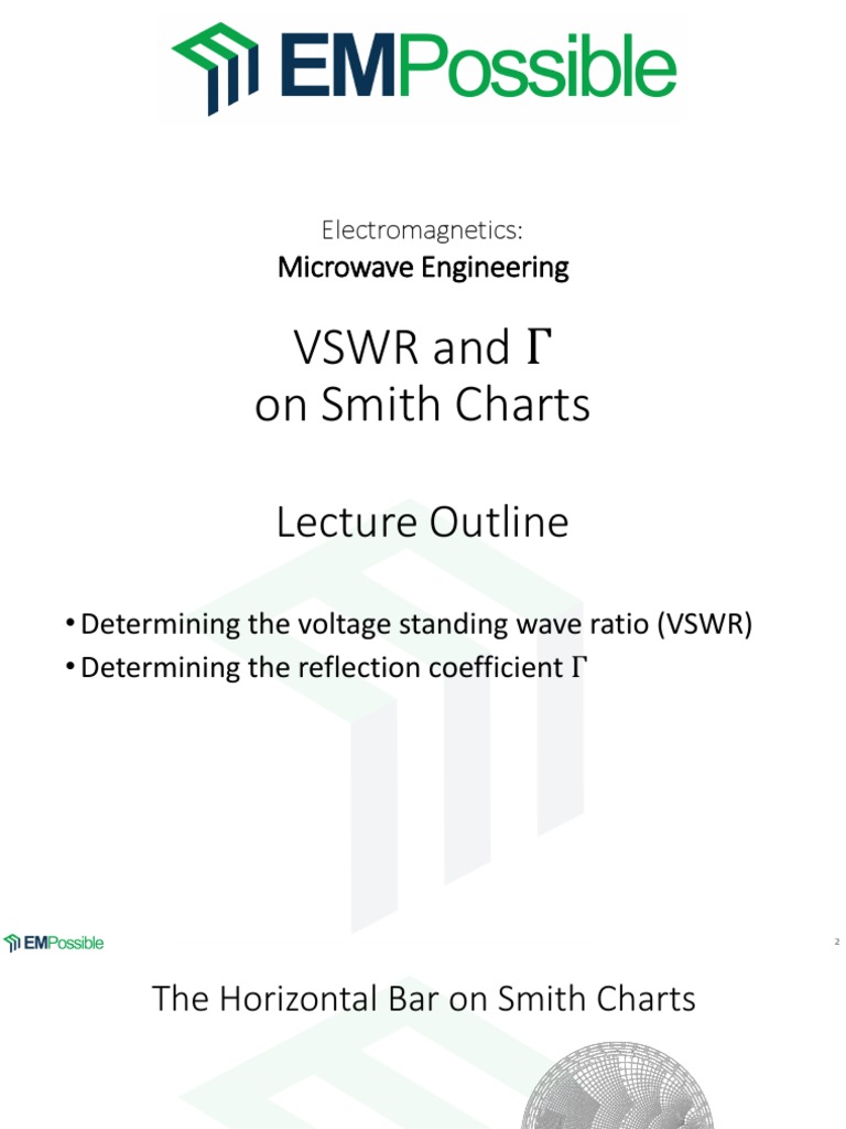 Lecture VSWR and Gamma On Smith Charts | PDF