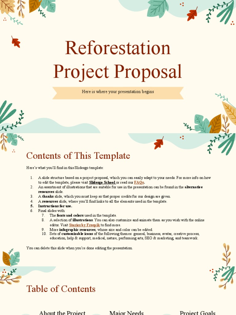 Reforestation Project Proposal - by Slidesgo | PDF | Planets | Solar System