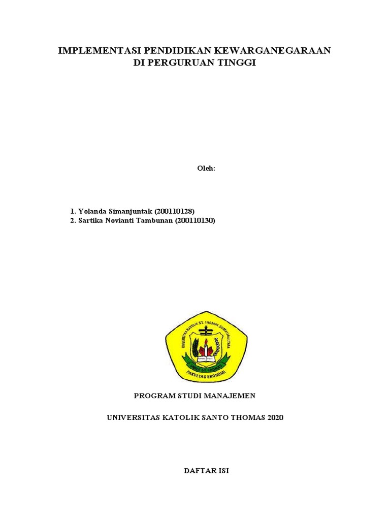 Implementasi Pendidikan Kewarganegara | PDF