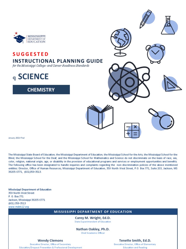 Science Instructional Planning Guide Chemistry January 2021 | PDF ...