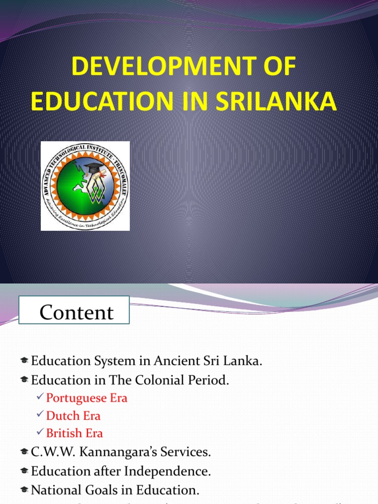 Evolution of Sri Lanka's Education System | PDF | Sri Lanka | Schools
