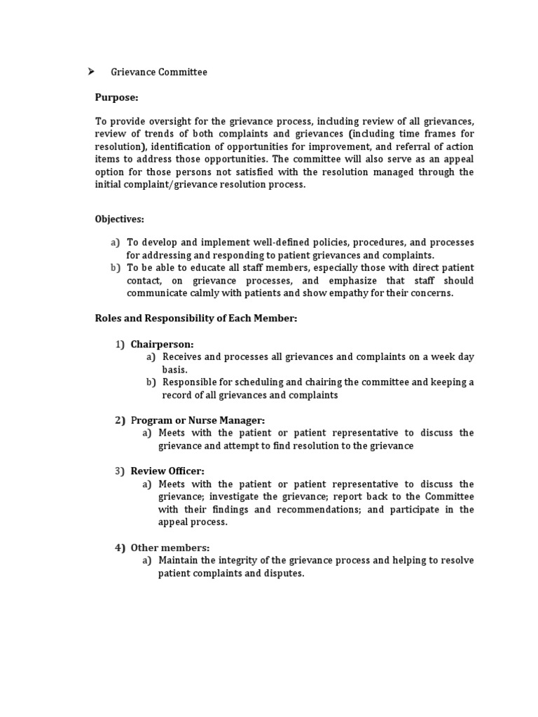 Grievance Committee | PDF