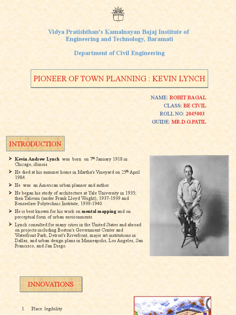 Pioneer of Town Planning: Kevin Lynch | PDF | Nature