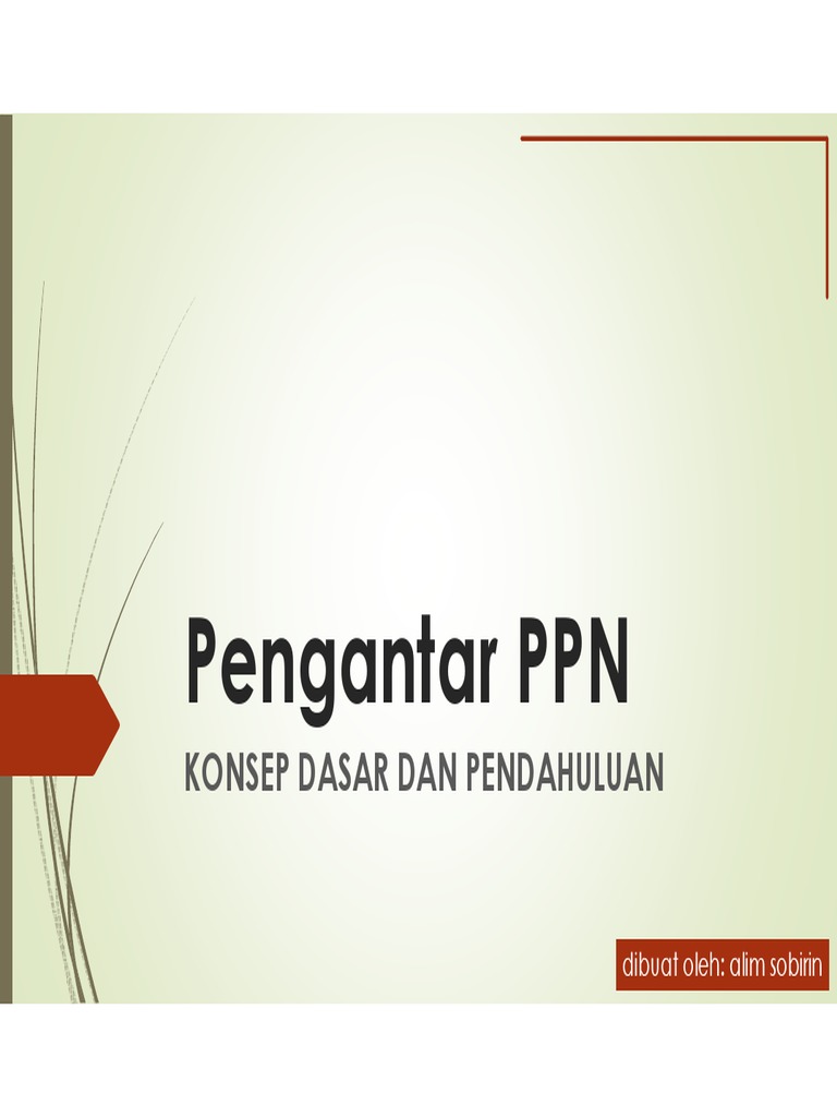 01 PPN - Konsep Dasar Dan Pengantar | PDF